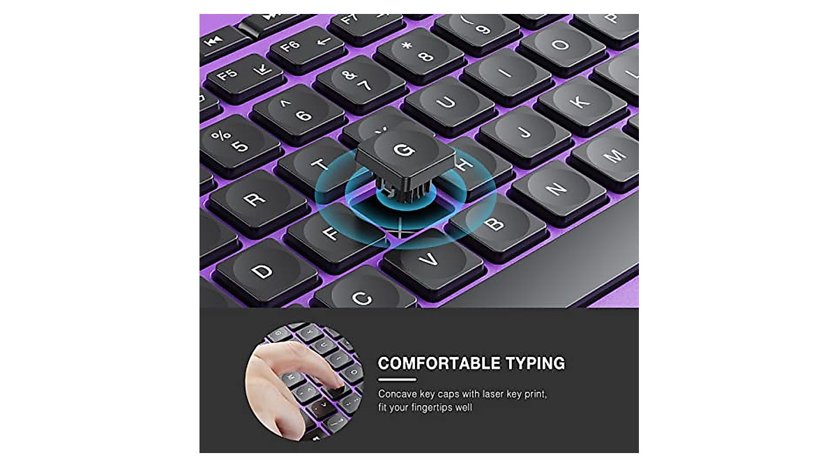 Quiet Wireless Keyboard Mouse Combo for Windows