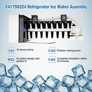 241798224, 241798231, 241798211 Ice Maker Compatible with Electrolux, Frigidaire, Kenmore, Crosley, etc Refrigerators. Replaces 241642511, AP6332951, 241642501, 241798220, etc.