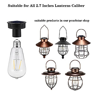 pearlstar Replacement Top with Bulb for Solar Lights Lanterns