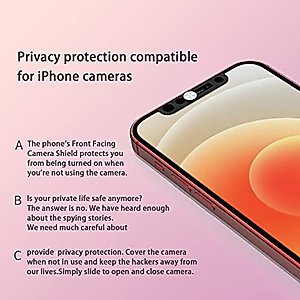 EYSOFT Camera Lens Cover Compatible for iPhone 12 Pro Max Bundled with iPhone Front Camera Cover (Silver),Protect Privacy and Security But Not Affect Face Recognition