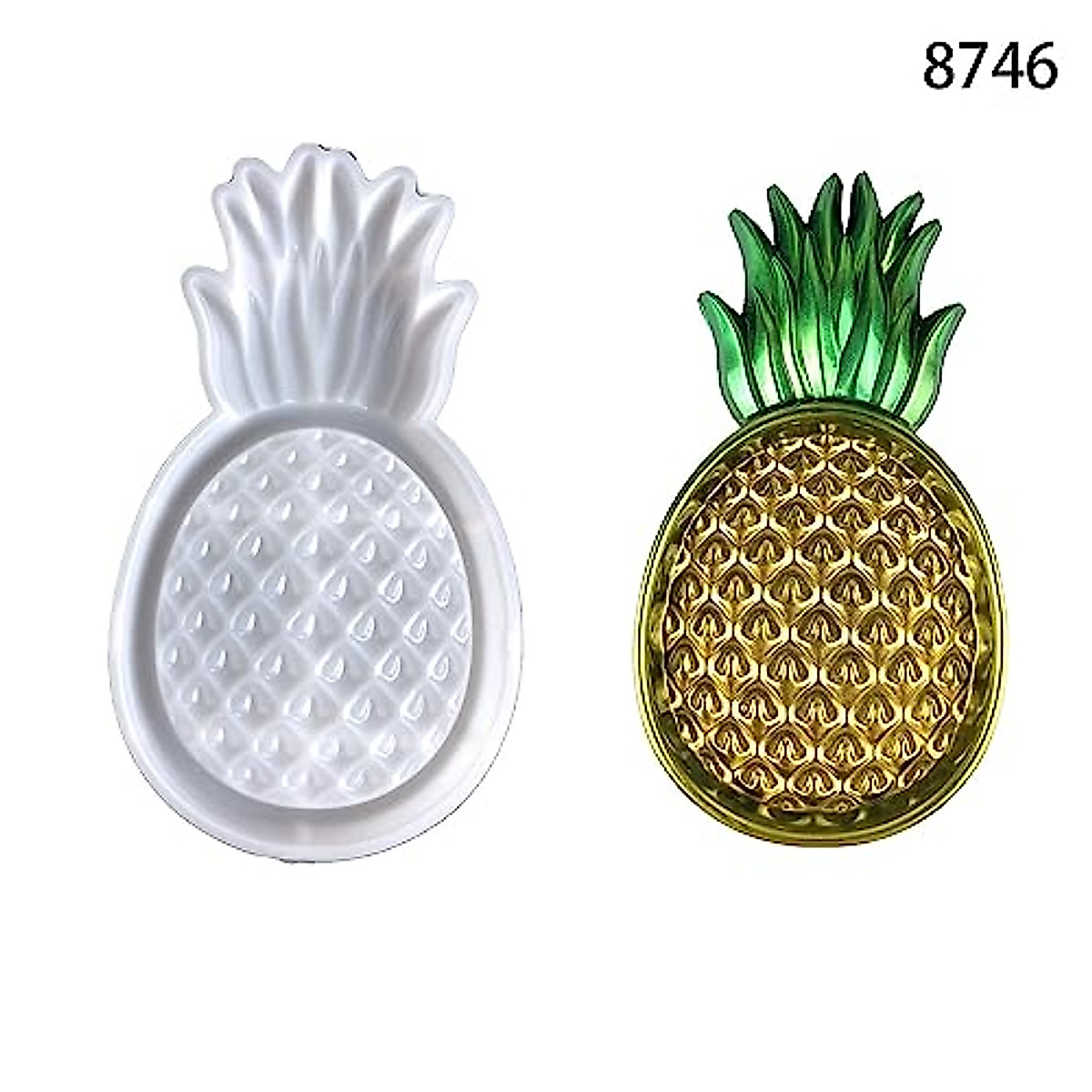 Pineapple Shaped Storage Tray Resin Mold for Epoxy Resin Casting Crafts Large Silicone Tray Mold for DIY Jewelry Tray Dishes Key Trays Home Decoration