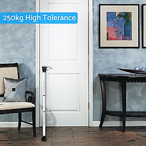 eSynic Door Security Bar, 3 in 1 Sliding Door Security Bar Adjustable Door Stoppers Security Bar Portable Non Slip Door Jammer Security Bar Door Stopper for Windows French Doors Patio Sliders