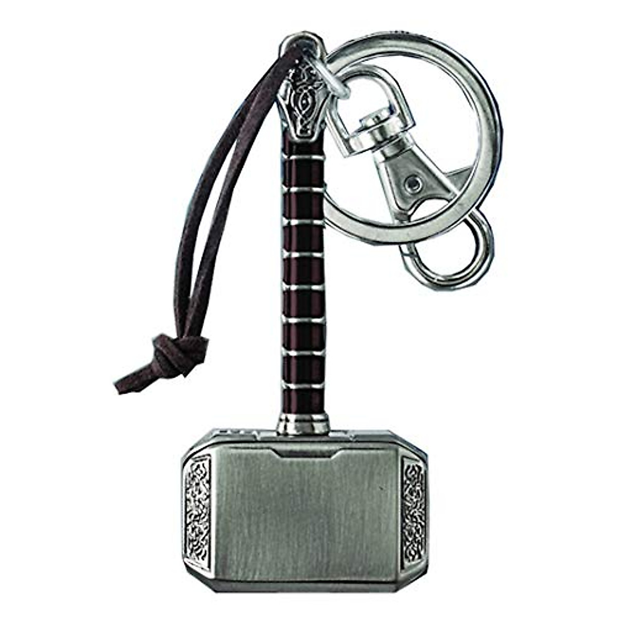 Marvel Comics Avengers Thor's Hammer Pewter Keychain Key Ring With Clip
