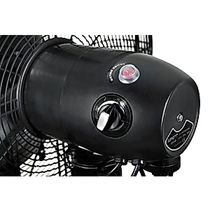 NewAir 24" Pedestal Misting Fan | 7500 CFM | Adjustable Mist Levels | Water Tank | 3 Fan Speeds | Black Mister Fan | Perfect for the Patio, Back Yard, or Outdoor Dining Space