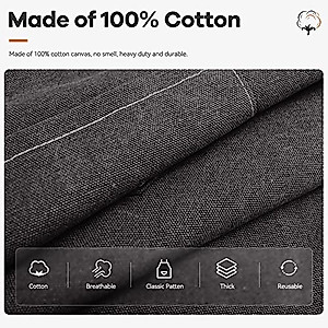 NLUS Chef Apron for Men, Heavy Duty Cotton Canvas Apron Cross Back Apron with Adjustable Straps and Large Pockets