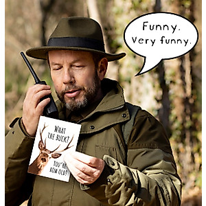 PRESS and POUR Funny Birthday Card, Hunter Birthday Card, Funny Birthday Card for Husband, Birthday Card for Guy, Funny Outdoorsman Birthday Card