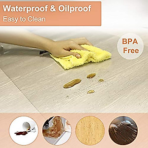 NATRKE Clear Desk Mat Pad, 32"x16"Transparent PVC Desk Protector Pad Large 1.5mm Waterproof Non-Slip Writing Desk Blotter for Desktop for Home Office