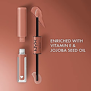 NYX PROFESSIONAL MAKEUP Shine Loud, Long-Lasting Liquid Lipstick with Clear Lip Gloss - Global Citizen (Medium Neutral Nude)