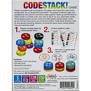 AMIGO Code Stack! — Crack The Code Family Word Game with 4 Games in 1 for Up to 8 Players