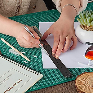 5 Pieces 360 Degree Swivel Craft Knife Rotating Replacement Blade Circle Cutting Knife Tool with Box for Vinyl Paper Foam Crafts