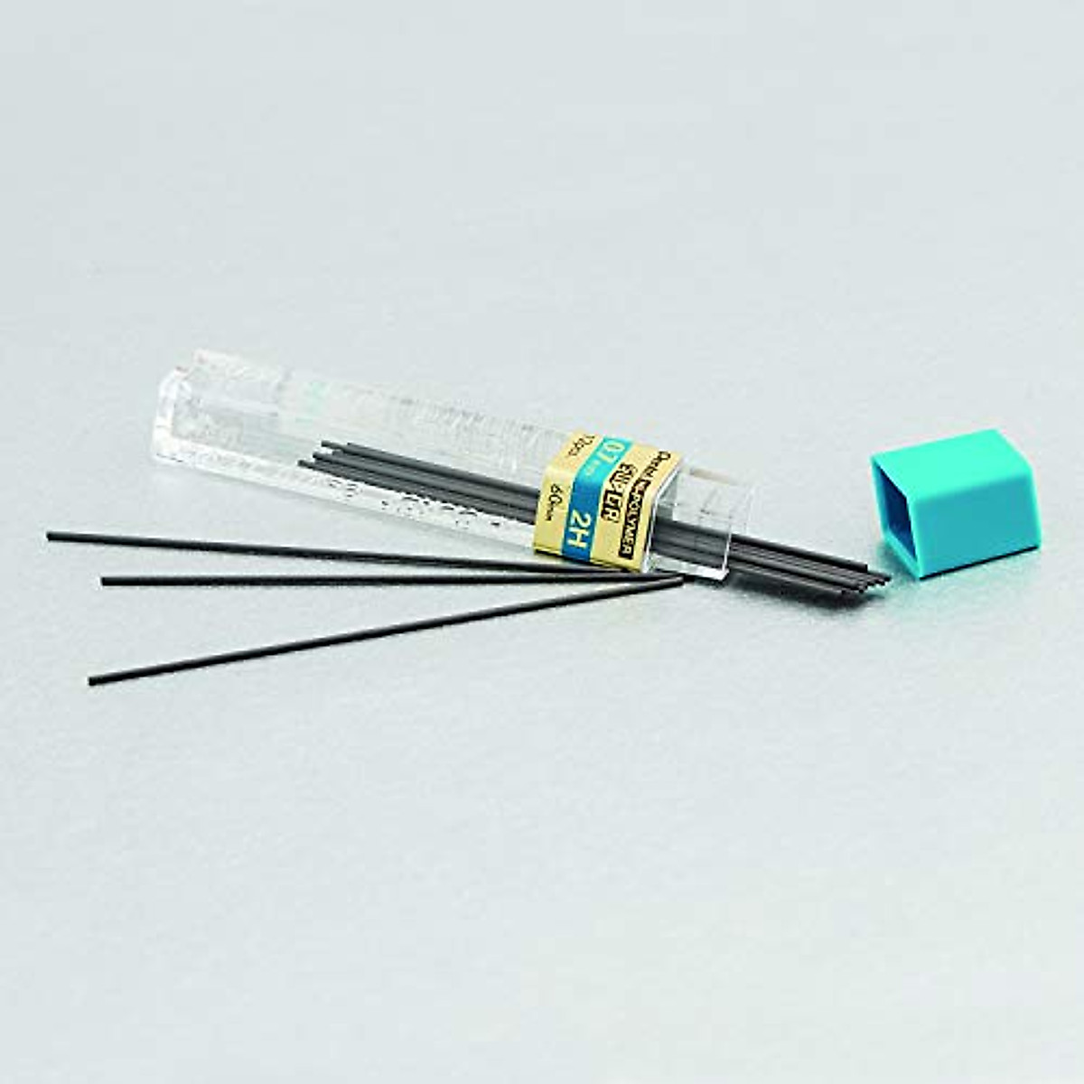 Pentel Super Hi-Polymer Lead Refill, 0.7mm Medium, 2H, 144 Pieces of Lead (50-2H),Gray