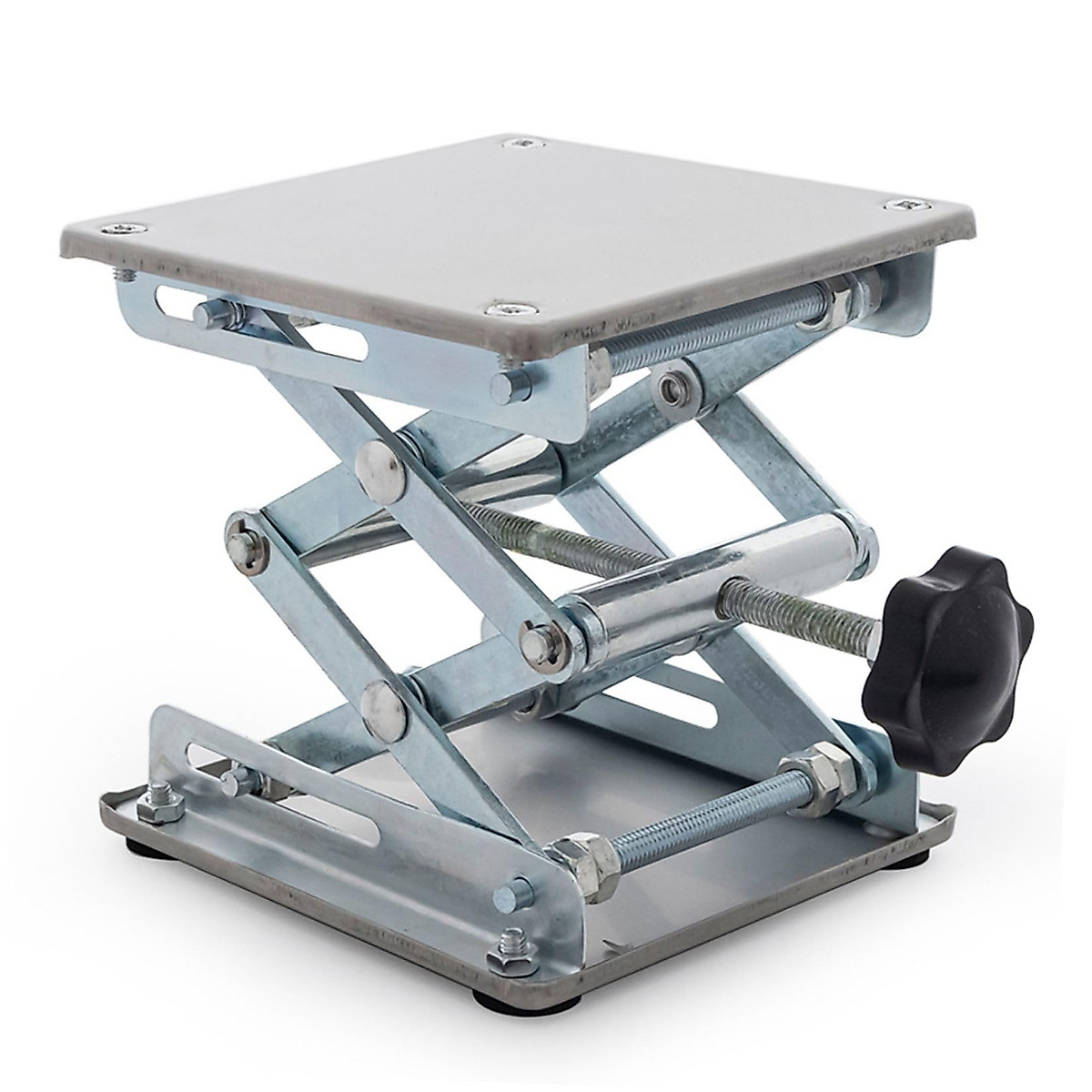 RXZIXYL Adjustable Lifting Stand Display Table Woodworking Lifter Jack for RC Crawler Car TRX4 SCX10 Wraith RR10 Arrma Kraton Losi LMT (100x100mm)