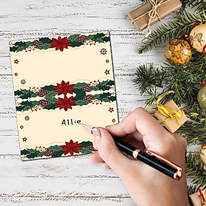 Christmas Table Place Cards, Xmas Seating Place Cards for Tables, Holiday Party Tent Cards, Food Tent Labels for Christmas Party, Scored for Easy Folding, 25 Pack(03)