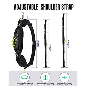 WATERFLY Sling Belt Crossbody Bag: Anti theft Over Shoulder Mini Small Slim Cross Chest Side Strap Purse for Man Woman