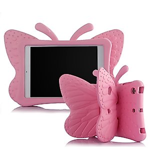 Ipad Mini Case,ER CHEN(TM) Kids Light Weight Cute Butterfly Design Shock Proof EVA Foam Series Case for Ipad Mini/Mini 2 / Mini 3 / Mini 4(Pink)