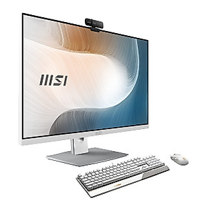 MSI Modern AM271P AIO Desktop, 27" FHD IPS-Grade LED, Intel Core i7-1165G7, 16GB Memory, 512GB SSD, WiFi 6, BT 5.1, White, Windows 10 Home (11M-055US)