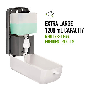 Alpine Automatic Hand Sanitizer Dispenser - Touchless Soap Dispenser for Restaurant, Hospital, School, Hotel, Kitchen and Bathroom -1200mL Foam White