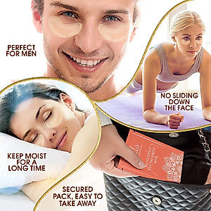 Under Eye Patches for Puffy Eyes Collagen Eye Mask for Dark Circles Gel Under Eye Pads for Wrinkles with Hyaluronic Acid Clear Eye Masks Under Eye Bags Treatment Men and Woman (15 pairs)