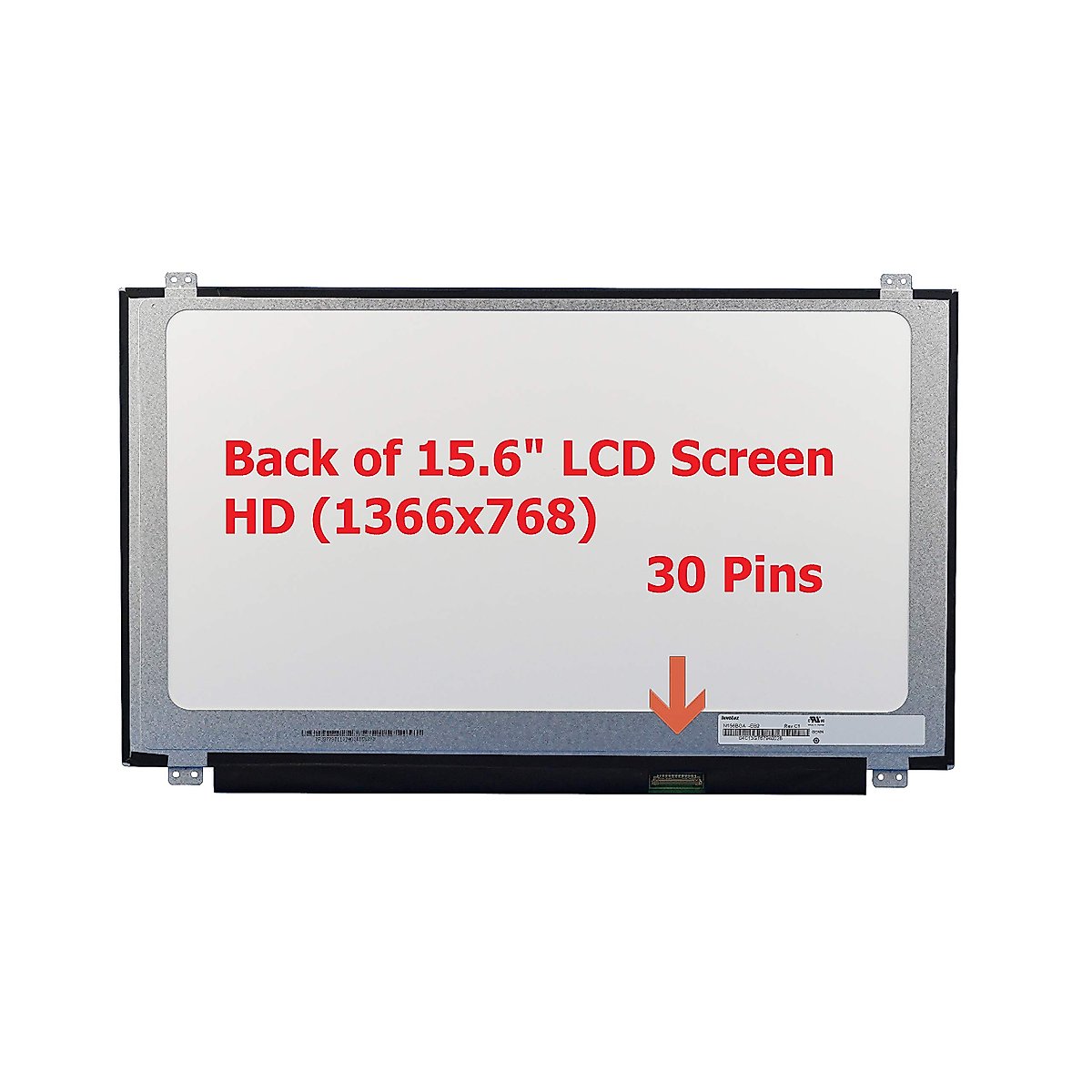 FULLCOM New LCD Replacement Screen 15.6 Inch N156BGE-E41 HD 1366x768 30 Pin Glossy for Laptop/Display/Screen/LCD Application