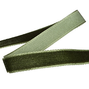 YASEO Moss Green Velvet Ribbon, 3/8 inch x 25 Yards, Ideal for Choker, Gift Wrapping, Crafts, and Decorations