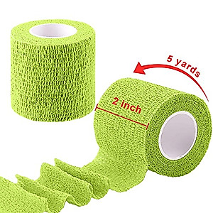 BQTQ 30 Rolls Self Adhesive Bandage Wrap 2 inch Self Adherent Wrap Tape Breathable Athletic Tape Stretch Sports Wrap Self Adhesive Wrap for Wrist Ankle Swelling Sprains(Rainbow Color)