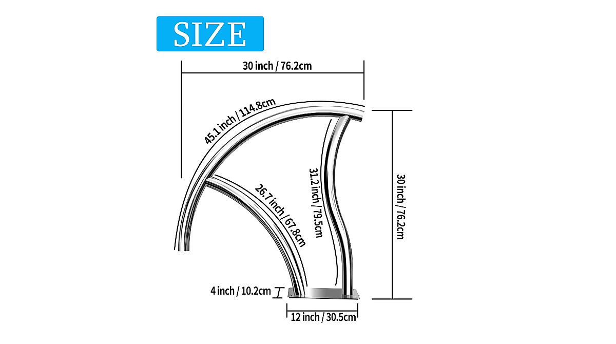KODOM Pool Handrails – Durable 304 Stainless Steel Rails