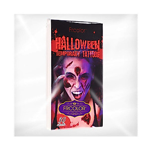 Scar Tattoos Temporary Halloween Makeup Tattoos Body Face Scar Realistic Temporary Zombie Tattoos Fake Bloody Wound for Halloween Cosplay Party Masquerade Costume Makeup Props (30 Sheets)