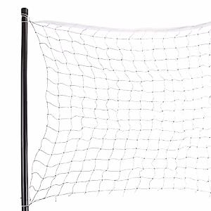 Hey! Play! All-in-One Portable Badminton Set - Backyard Game Including 4 Rackets, 3 Birdies, Regulation-Size Net with Pole Stakes, and Carrying Bag