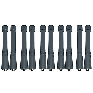 10 x VHF Stubby Antenna 136-174 MHz Compatible for Motorola CP150 CP200 CP200D CP200XLS CT250 GP320 GP328 GP340 GP380 GP640 HT750 HT1250 HT1550 Two Way Radio