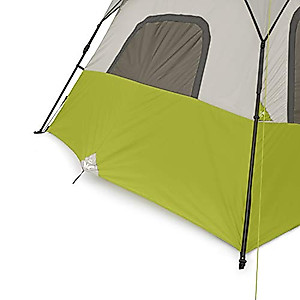 CORE 6 Person Instant Cabin Tent | Portable Large Pop Up Tent with Easy 60 Second Camp Setup for Family Camping | Included Hanging Organizer for Outdoor Camping Accessories