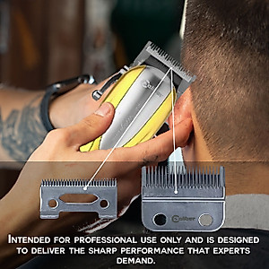 Caliber Pro 357 Magnum Clipper Blades - Cordless Clipper and Trimmer Professional Hair Cutting Blade - Spare Barber Blade for Men's Hair and Beard Grooming Clippers Kit (Replacement Blade)
