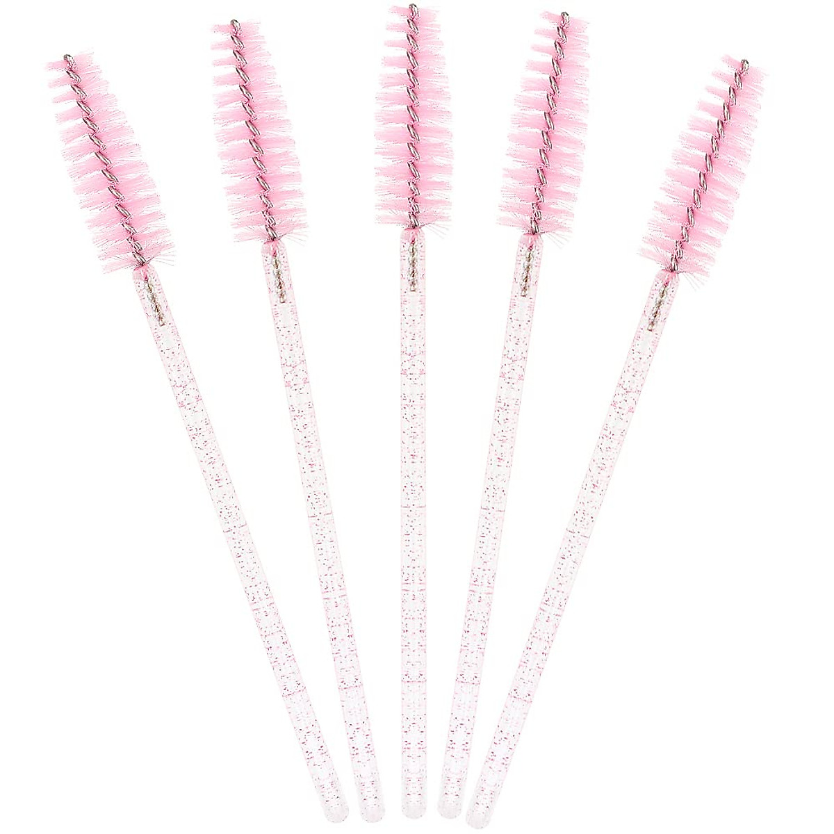 24Pcs Eyelash Extension Aftercare Kits - 12pcs Lash Shampoo Brush Nose Blackhead Facial Cleaning Brush 12PCS Tube Mascara Wands Spoolie With Tube Brush (crystal #1)