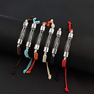 2PCS Fillable Glass Vial Bracelets Keepsake Urn Bracelts for Ashes Glass Urn Bracelets for women(Blue Bracelet)