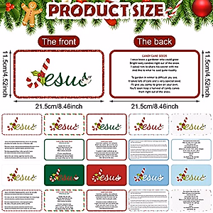 100 Count Christmas Bookmarks The Legend of The Candy Cane Christmas Bookmarks Scripture Candy Bookmarks Jesus Our Shepherd Religious Bookmarks for Kids Christmas Stocking Party Favor