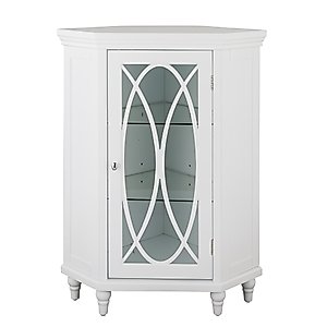 Teamson Home Neal Storage, Round Trim Corner Cabinet