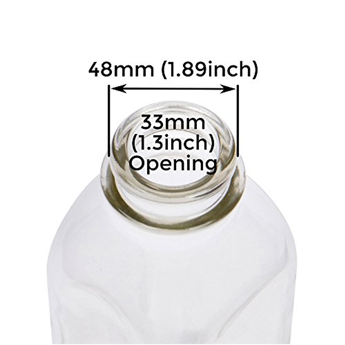 Radiant Day Co. Glass Milk Bottle with Extra Lids - Set of 2 - USA Made 33.8 Oz Jug - Thick Durable Milk Bottle Larger than 1 Quart