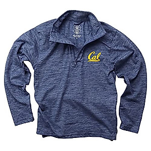Wes and Willy Youth Boys Cloudy Yarn Long Sleeve College Quarter Zip (Cal, Medium)