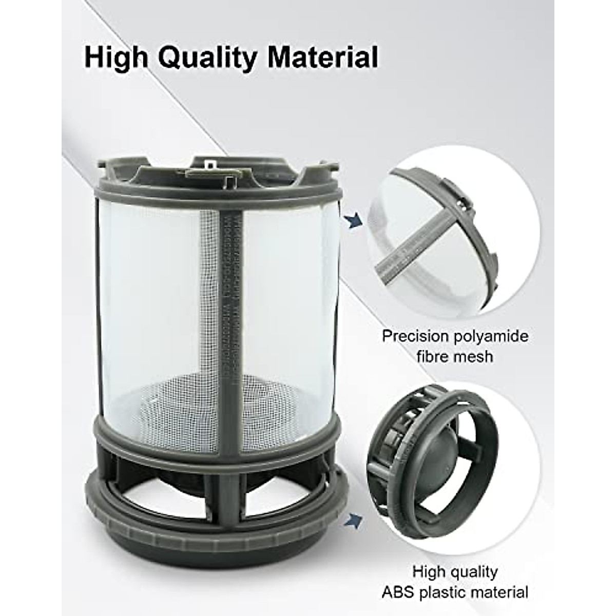 W10872845 Dishwasher Pump Filter Cup Assembly Fit for Whirlpool & Kenmore - Replaces 8579307 AP6030094 W10056425 W10056426