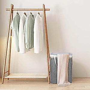 BVOPLME Large Laundry Basket with Handles, Collapsible Tall Dirty Clothes Hamper with 1 Removable Storage Liner Bag & 2 Mesh Bags, Portable Towel Basket with Lid for Clothes, Toys, Pillows in the Dorm