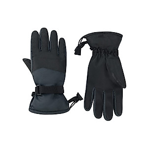 Century Star Kids Waterproof Gloves Snow Gloves Warm Winter Gloves for Kids Boys Girls Ski Gloves Sport Mittens Black 10-14 Years