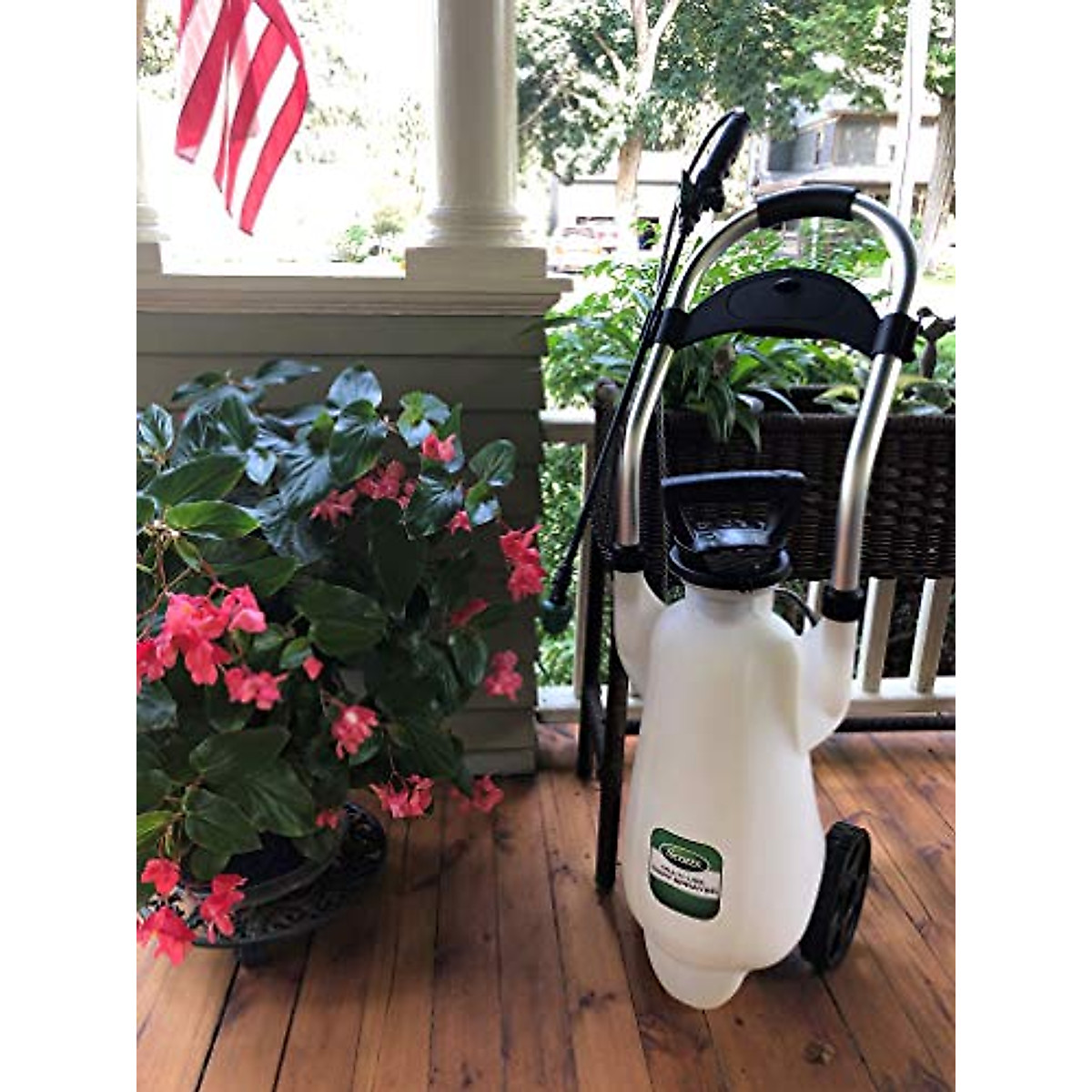 Scotts 190617 Lithium-ion Pump Zero Wheeled Sprayer, 3 Gallon, 3-Gallon, Powered Cart