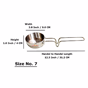 Satre Online and Marketing Stainless Steel Triply Flat Tadka Pan, Vagariya, Fry Pan, Steel Flat Tadka Pan, Size No. 7