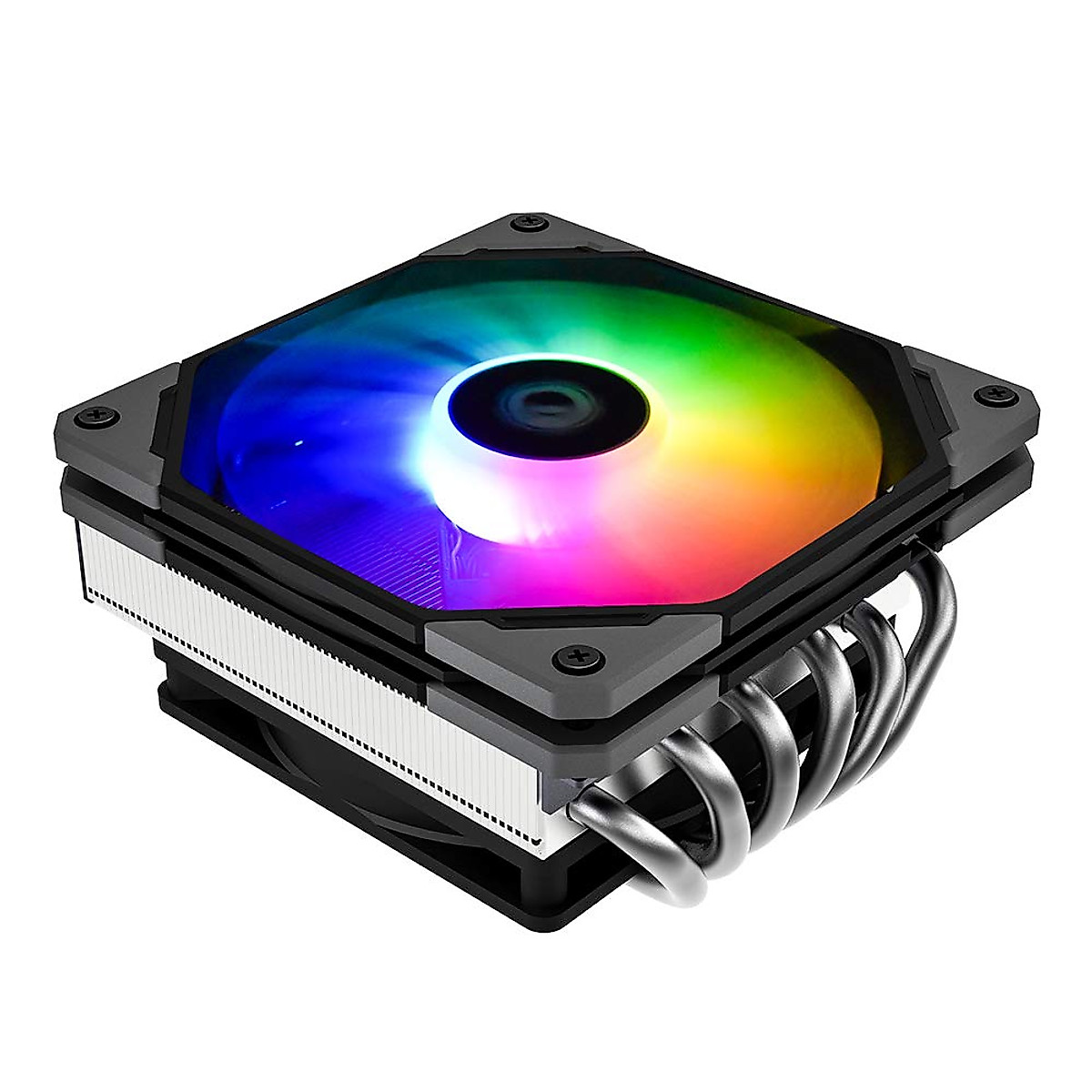 ID-COOLING IS-60 EVO ARGB CPU Cooler LGA1700 CPU Air Cooler 64mm Height ARGB Cooler 5V 3PIN Connector 6 Heatpipes Dual 15mm Slim Fans, Intel/AMD