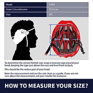 HOCALISS Adult Bike Helmet, Road Bike Helmet for Adult Men Women Cycling Adjustable M/L Size 21.65 to 24 Inches