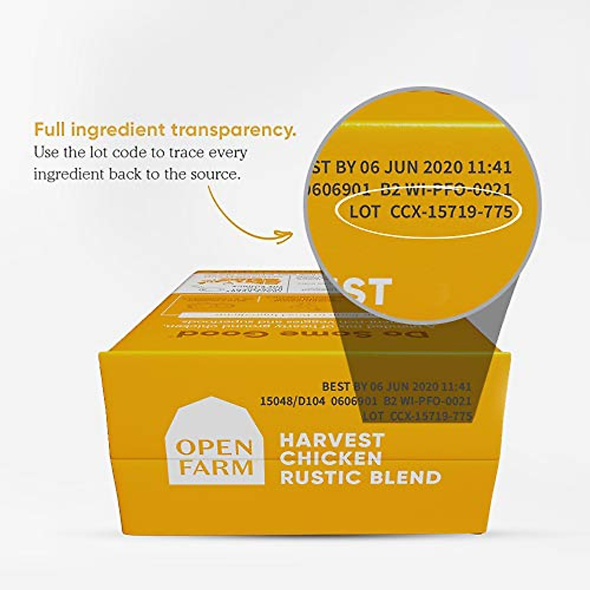 Open Farm Harvest Chicken Rustic Blend Wet Cat Food, Complete Meal or Food Topper with Responsibly Sourced Meat and Superfoods Without Artificial Flavors or Preservatives, 5.5 oz, Pack of 12 Boxes