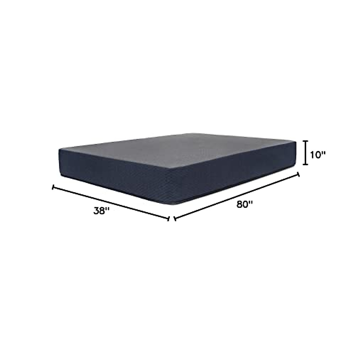 Dreamfoam Bedding Chill 10" Gel Memory Foam Mattress, Twin XL- Made in Arizona