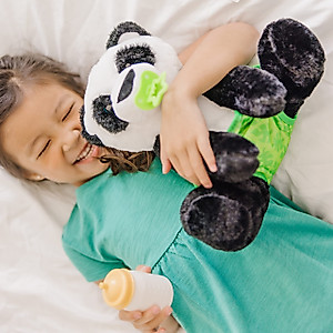 Melissa & Doug 11-Inch Baby Panda Plush Stuffed Animal with Pacifier, Diaper, Baby Bottle