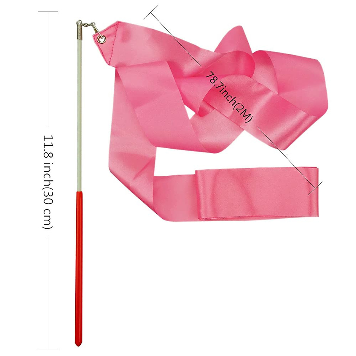 FAZHBARY Blue and Pink Rhythmic Gymnastics Wands Praise Dancing Streamers for Kids Baton Twirling Talent Shows Artistic Dancing