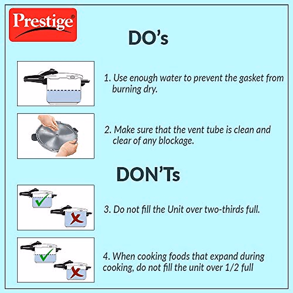 Prestige 5L Alpha Deluxe Induction Base Stainless Steel Deep Pressure Pan, 5.0-Liter, Silver