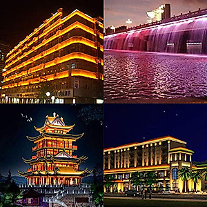 RSN LED 48W Wall Washer Light, 39.4in Wall Washer Linear Light 3000K Warm White, Super Bright 4800lm Outdoor Wall Washer led Light with US 3-Plug IP65 Waterproof Suitable for Garden, Bridge